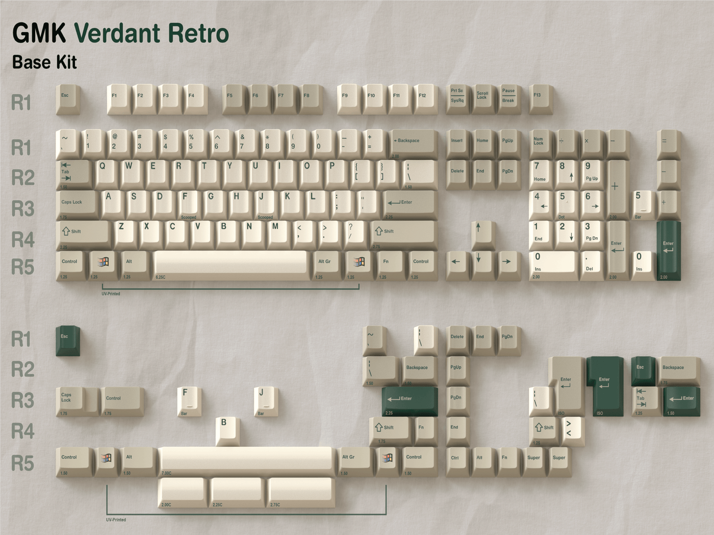 [In Stock] GMK Verdant Retro