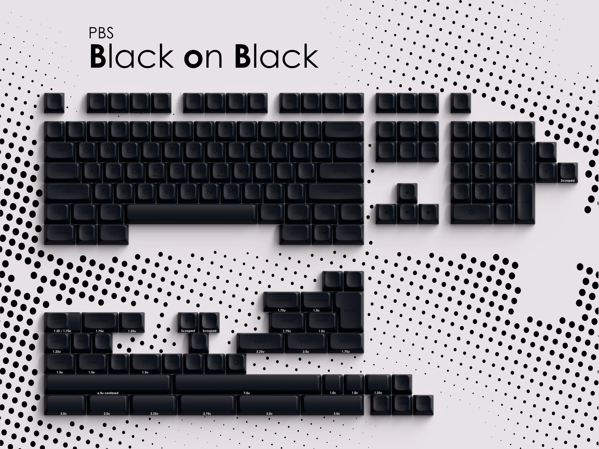 [In Stock] PBS Black on Black Keycap