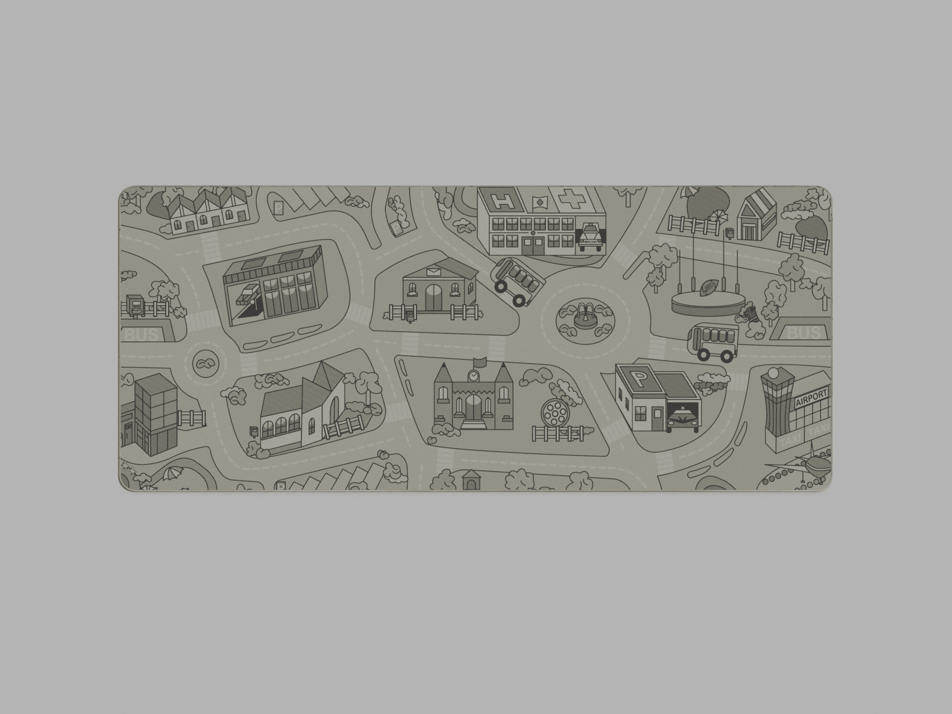 [In Stock] Busy Town Deskmat